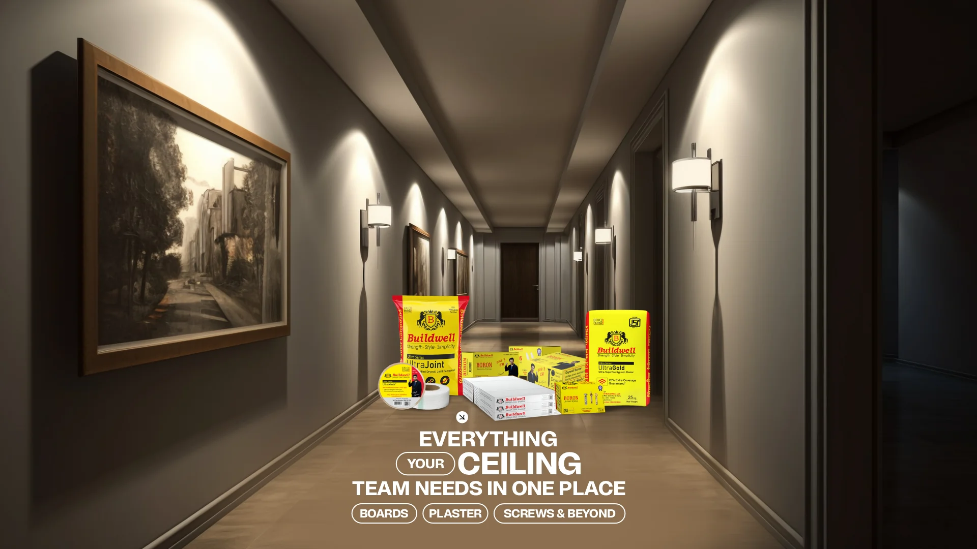 Buildwell Ceiling & Gypsum Plaster System in India